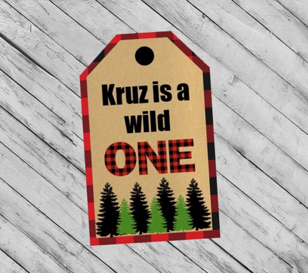 Wild One Thank You Tags, Wild One Birthday, Lumberjack Birthday Thank ...