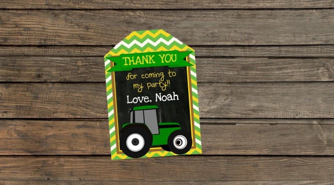 Start Your Tractor Thank You Tags, Tractor Party Favor Tags, Tractor ...