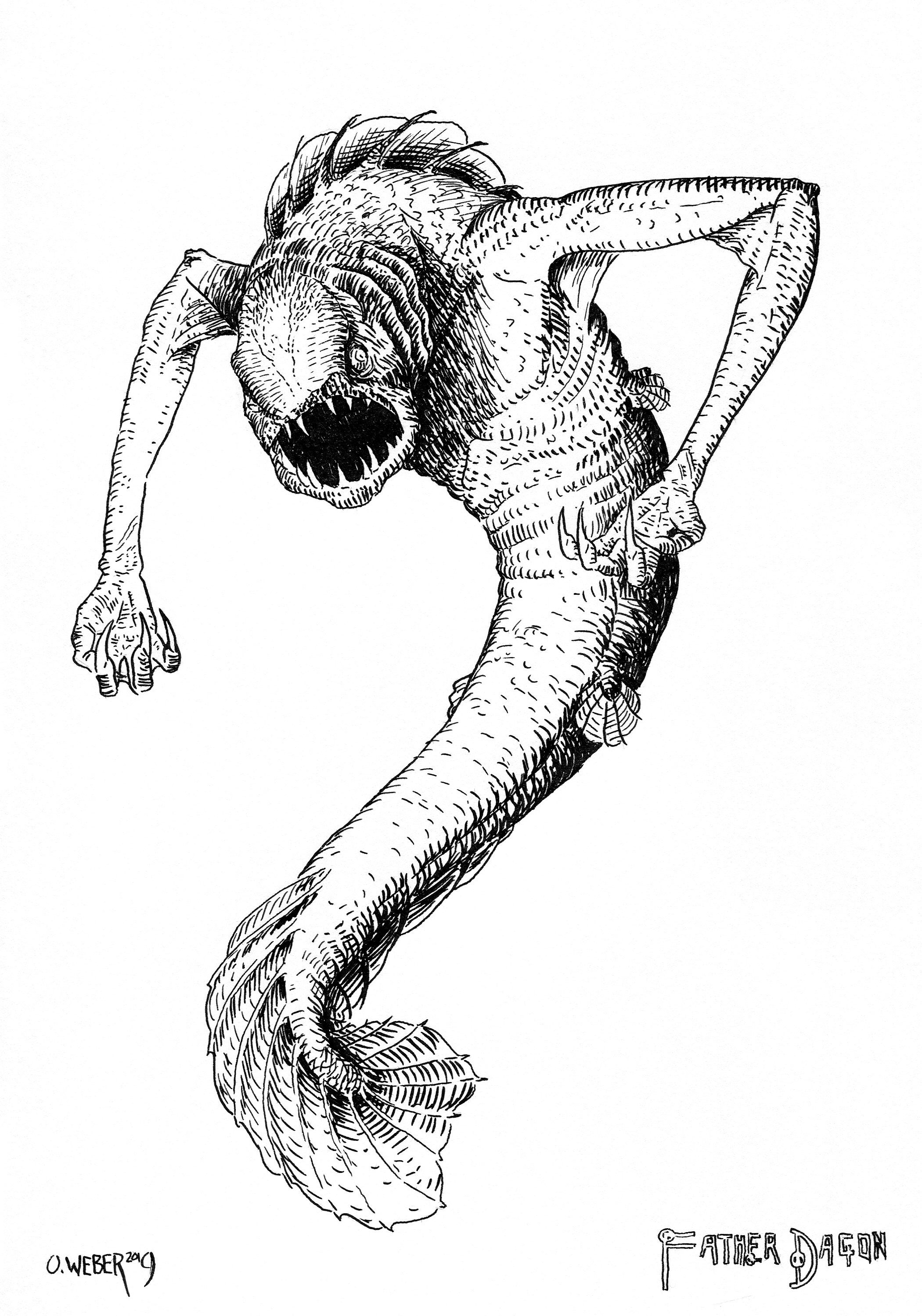 Pen & Ink Drawing & Illustration Art & Collectibles Necronominktobercon ...