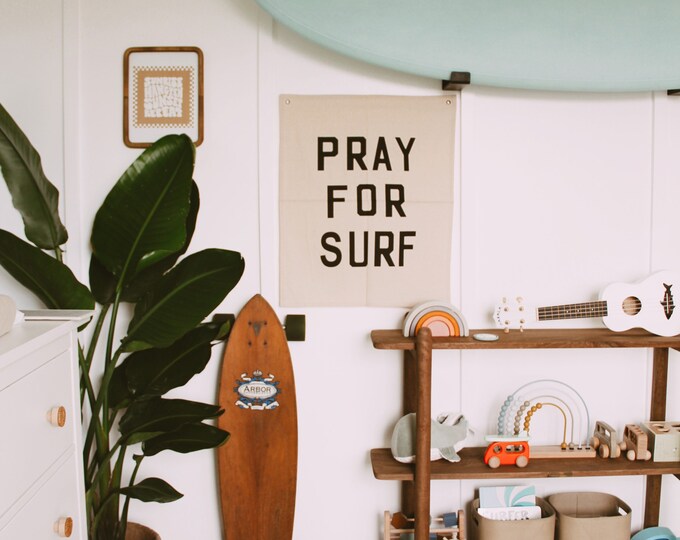 Pray for Surf Canvas Wall Art - Etsy