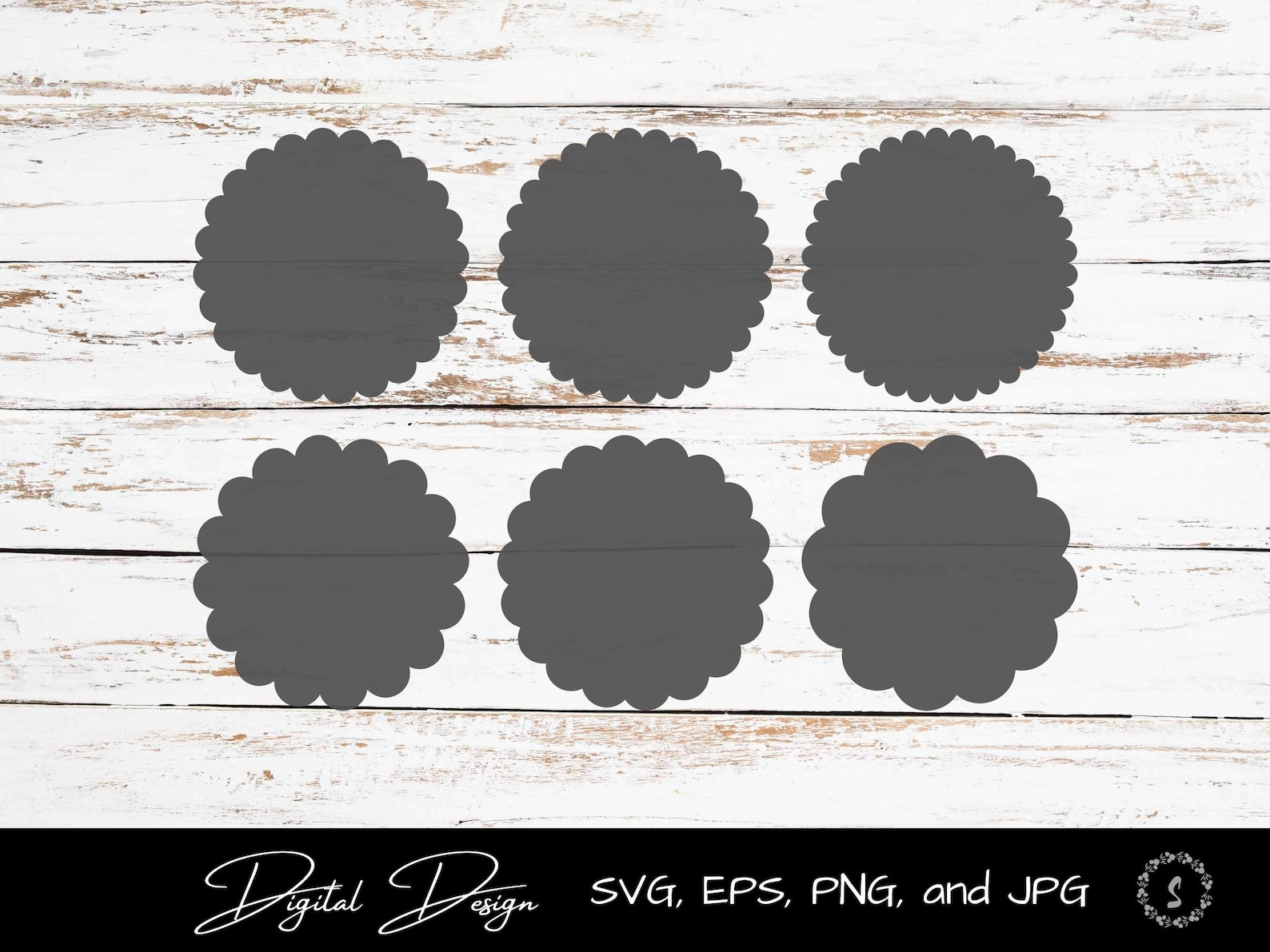 Scalloped Circles SVG for Crafting - Etsy