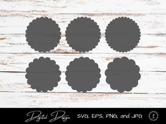 Scalloped Circles SVG for Crafting - Etsy