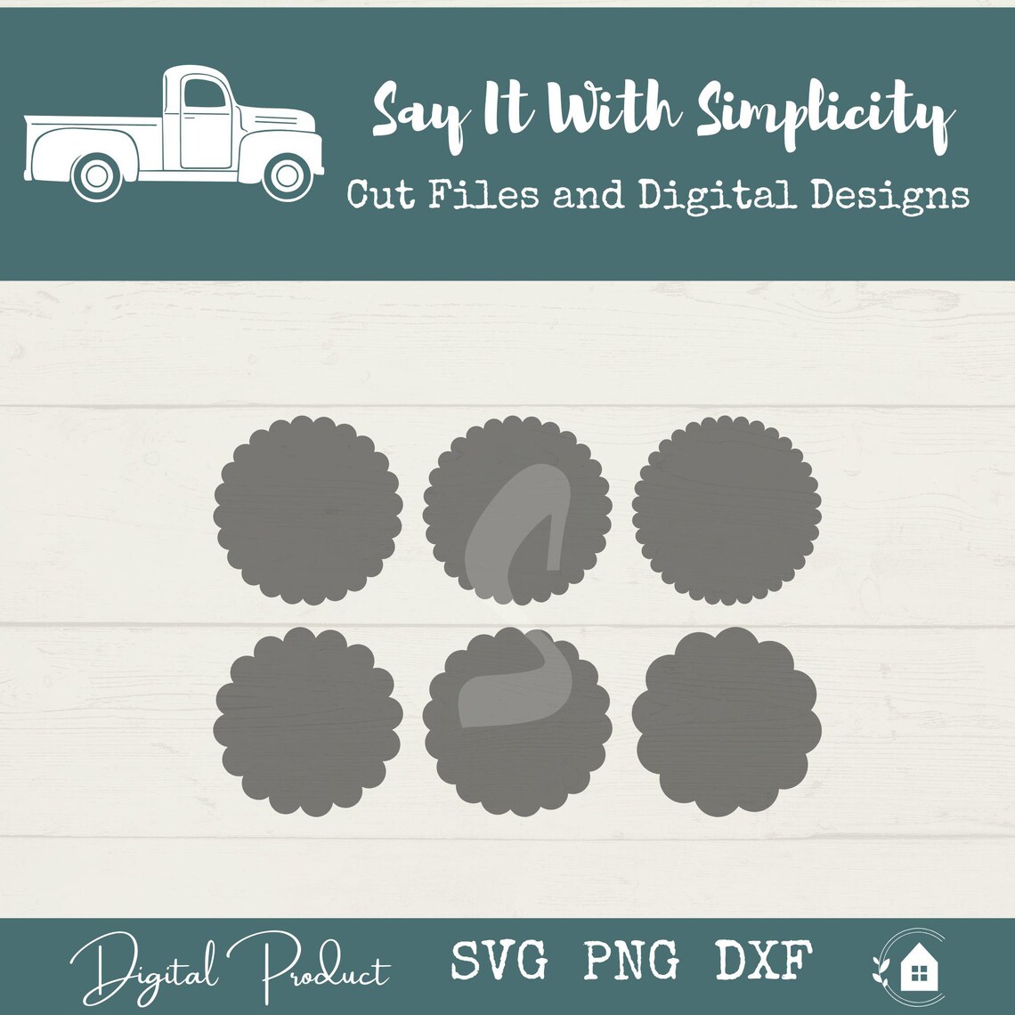 Scalloped Circles SVG for Crafting - Etsy
