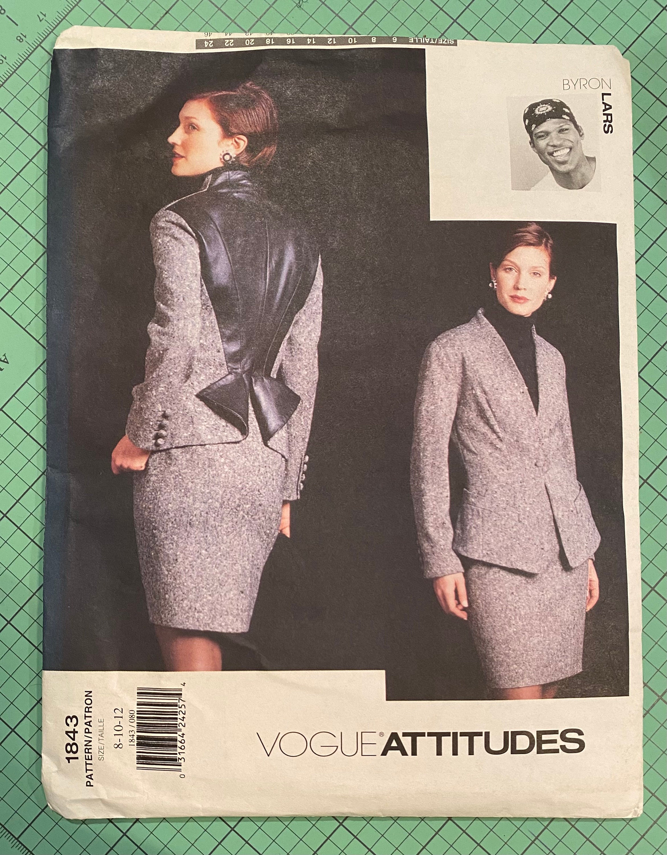 Vogue Attitudes Byron Lars Misses’ Semi-fitted Jacket and Skirt Size 8 ...