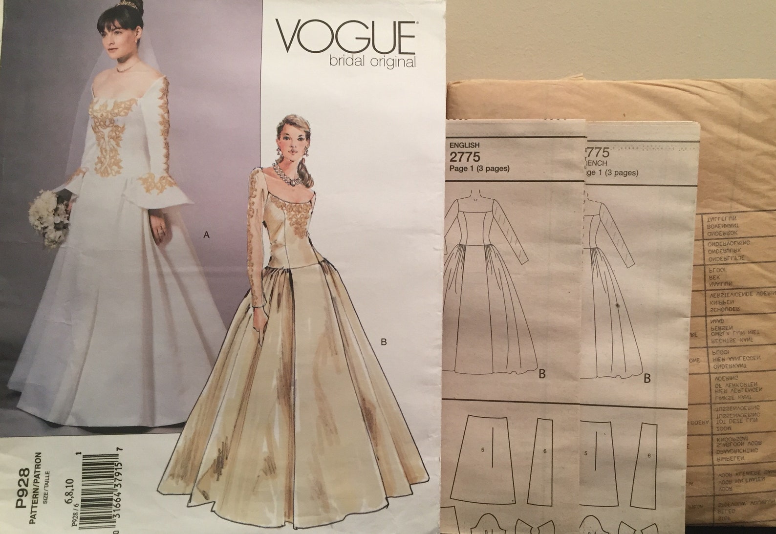 Vogue Bridal Original Gown W Low Cut off Shoulder Fitted Bodice ...