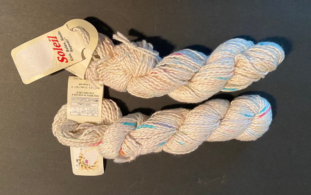 Universal Yarns “soleil” 100% Cotton Ivory-multi Colored Yarn 83m/90 ...