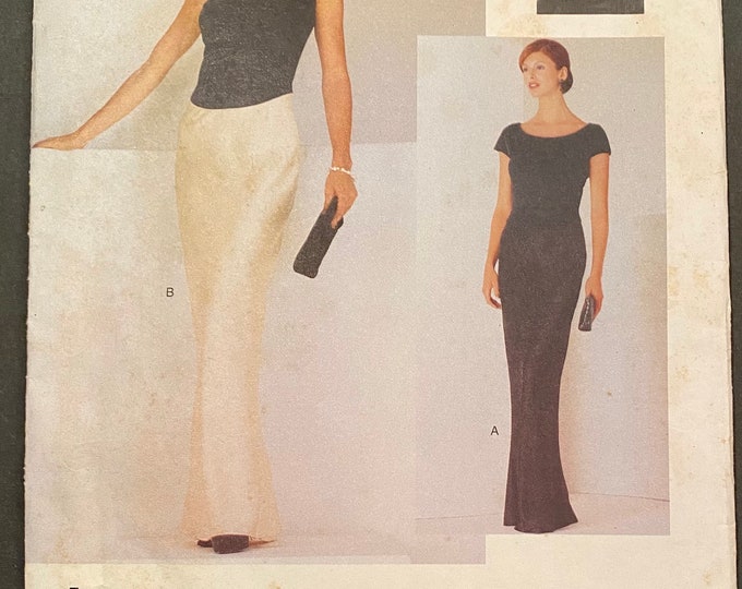 Vogue Attitudes Lauren Sara Floor Length Dress W 2 Neckline Options ...