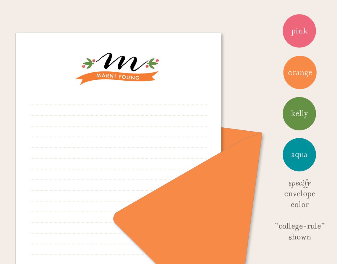 Children's Personalized Letterhead - Etsy