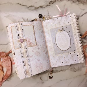 Pink Butterfly Junk Journal, Hard Cover Handmade Journal, 9.5x6x2.5 ...