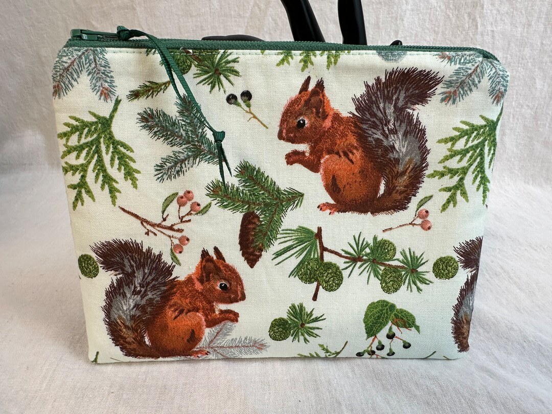 Squirrel Medium Padded Zipper Pouch, Gadget Bag, Cosmetic Bag, Travel ...