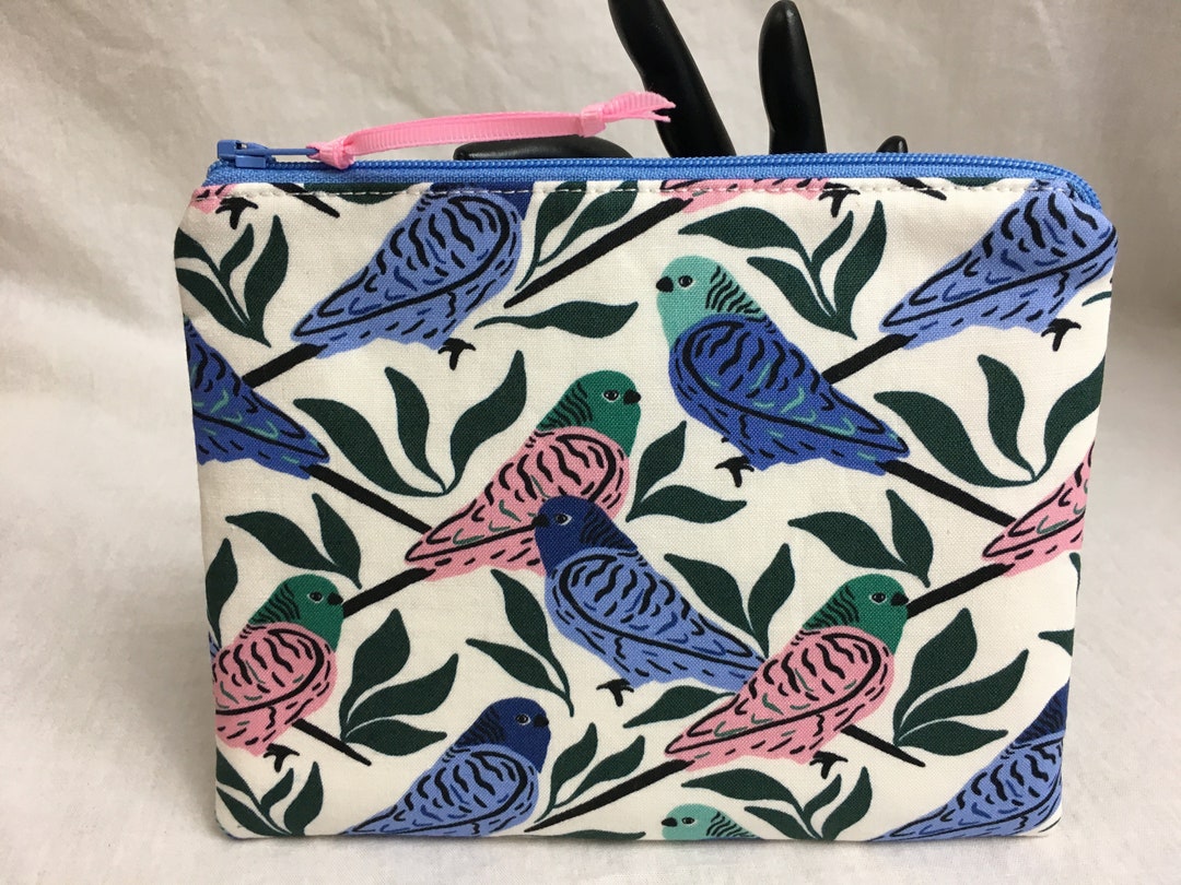 Parakeets Medium Padded Zipper Bag, Accessory Pouch, Travel Pouch ...