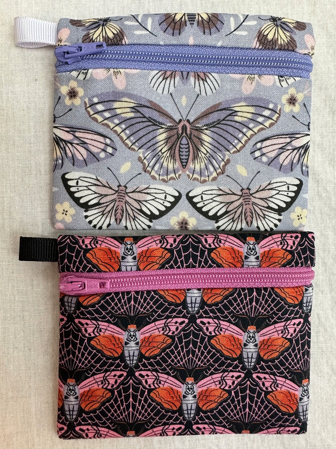 Death Head’s Moth, Blue Butterfly Flat Zipper Coin Purse, Credit Card ...