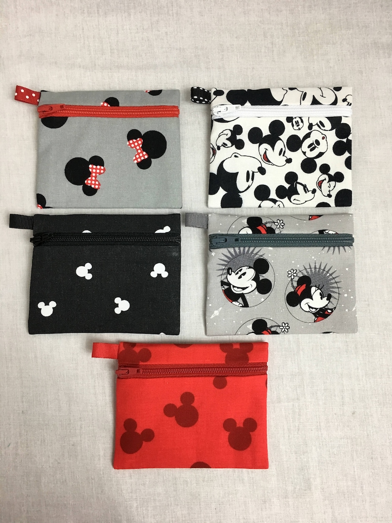 Mickey/minnie Mouse Coin Purse Earbud Credit Card Music | Etsy