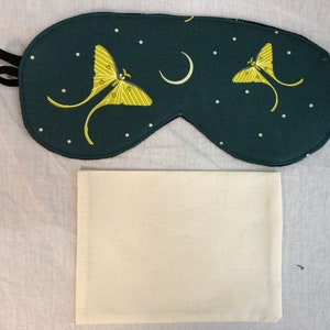Moths & Moons Organic Cotton Sleep Mask Set, Moth Eye Mask, Moth ...