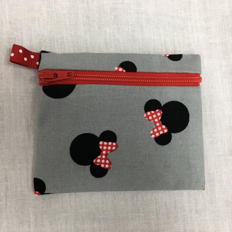 Mickey/minnie Mouse Coin Purse Earbud Credit Card Music | Etsy
