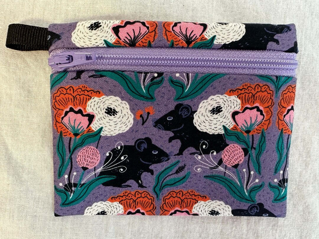 Rats Flat Zipper Coin Purse, Rats Credit Card Case, Earbud Pouch - Etsy