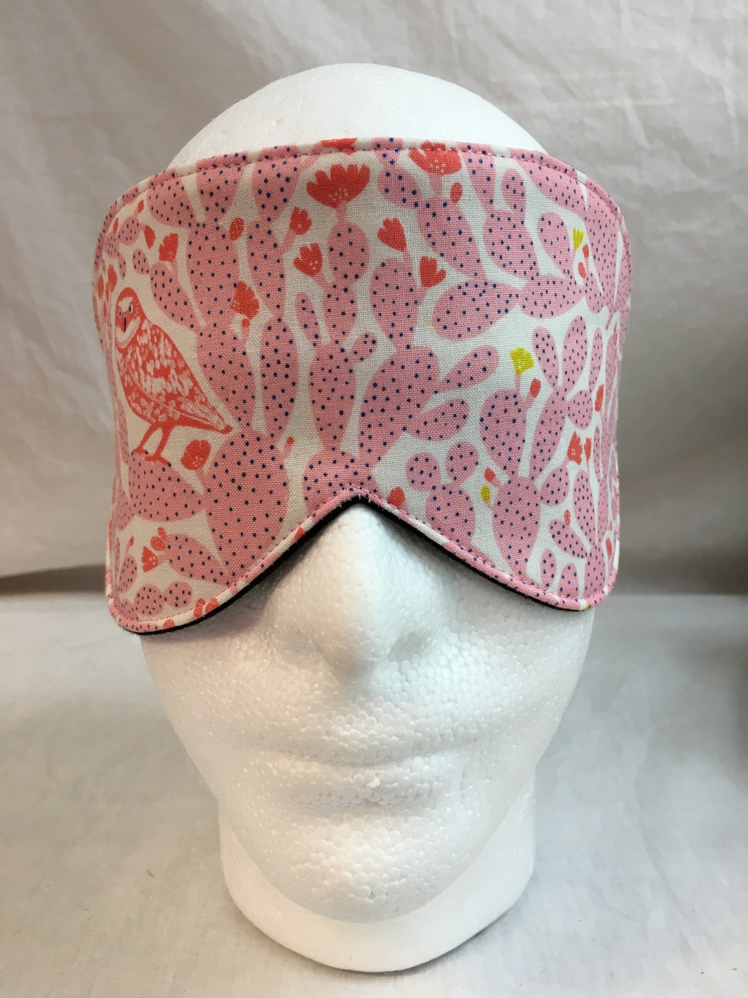 Owl & Cacti Cotton Sleep Mask, Travel Mask, Spa Mask, Eye Mask - Etsy