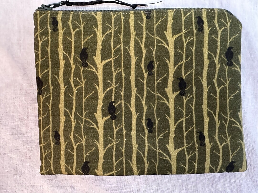 Ravens in Trees Medium Padded Zipper Bag, Cosmetic Pouch, Accessory Bag ...