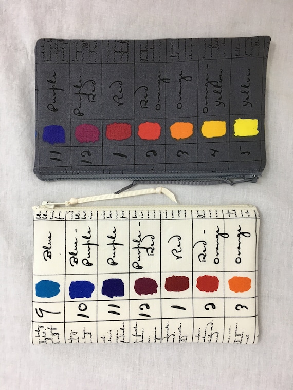 Color Chart Padded Zipper Pouch Pencil Zpouch Gadget Bag | Etsy