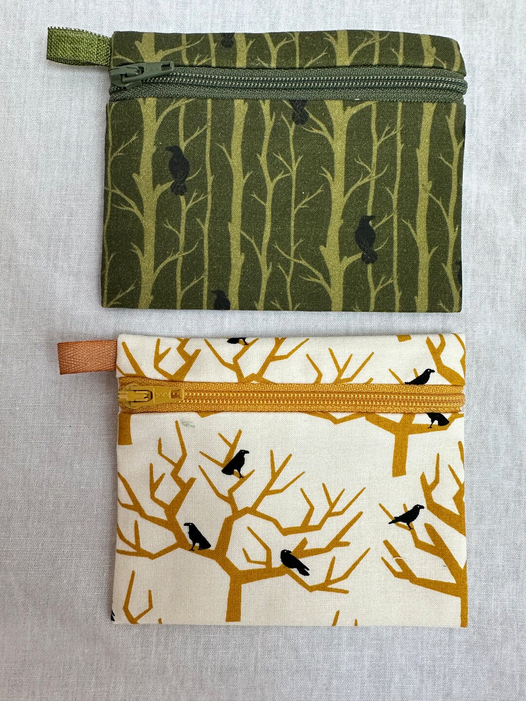 Ravens in Trees Flat Zipper Coin Purse, Credit Card Wallet ...