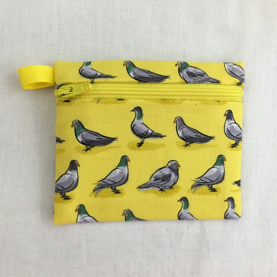 Yellow Pigeon Bird Zipper Coin Purse Credit Card Case Earbud | Etsy