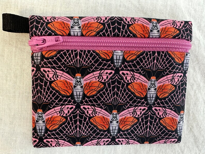 Death Head’s Moth, Blue Butterfly Flat Zipper Coin Purse, Credit Card ...