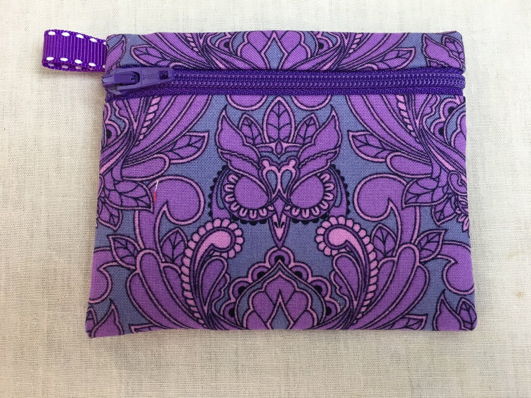 Tula True Colors Owl Flat Zipper Coin Purse, Credit Card Wallet, Earbud ...