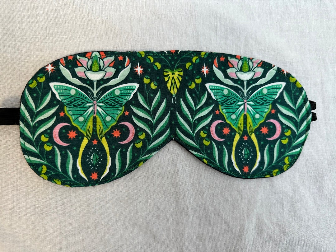 Luna Moth Sleep Mask Set, Eye Mask, Cotton Eye Mask, Blindfold - Choose ...