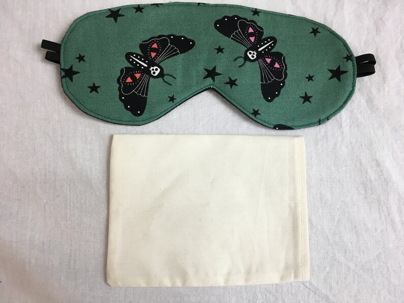Moon Moth Sleep Mask Set Travel Mask Blindfold Eye Mask - Etsy