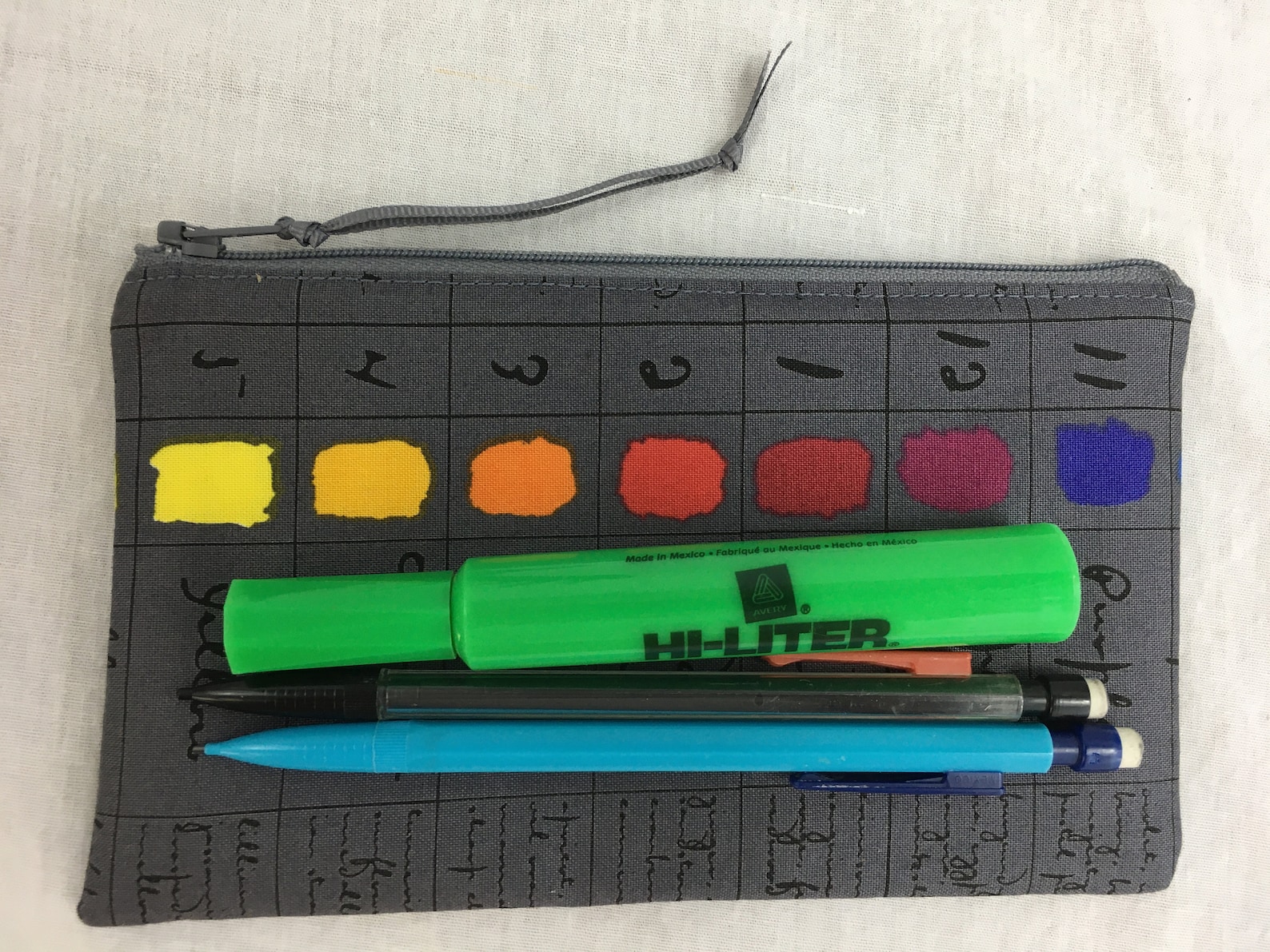 Color Chart Padded Zipper Pouch Pencil Zpouch Gadget Bag | Etsy