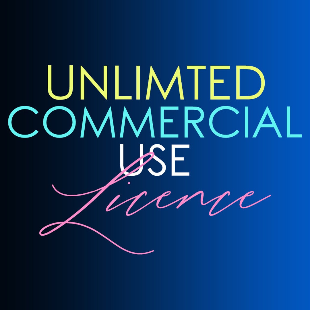 Unlimited Commercial Use License - Etsy