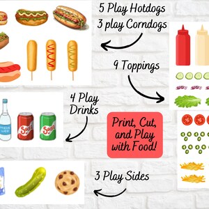 Pretend Play Hot Dog Stand Printable - Etsy
