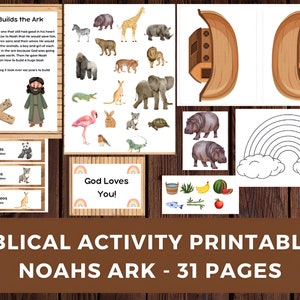 Noahs Ark Activity Printable - Etsy