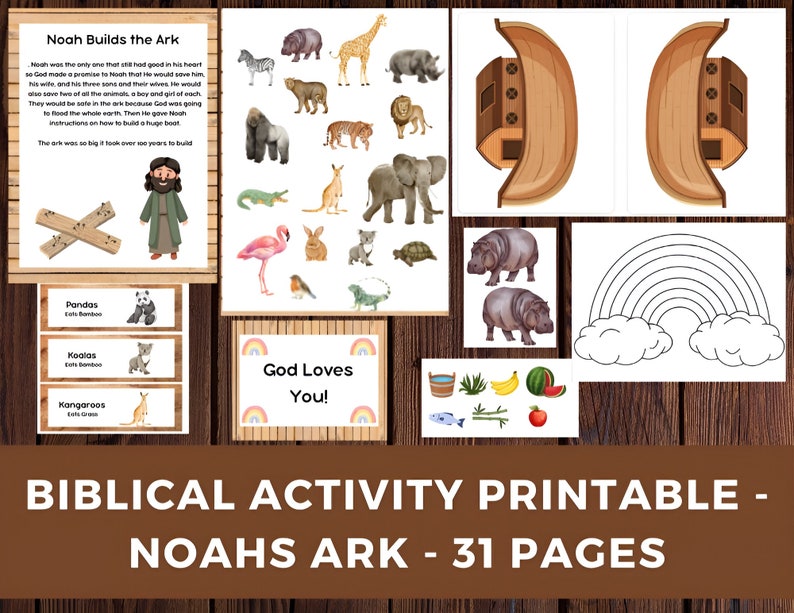 Noahs Ark Activity Printable - Etsy