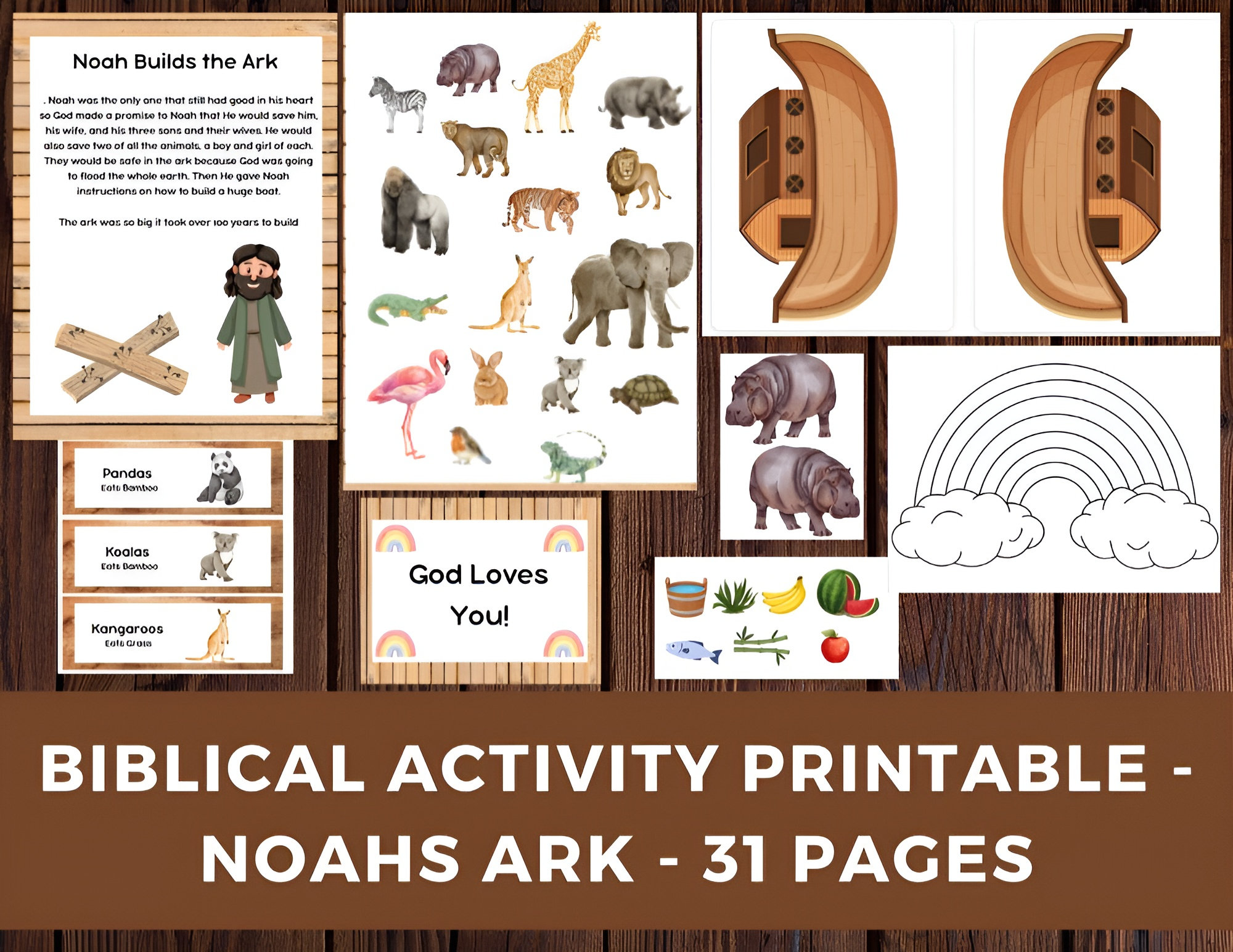 Noahs Ark Activity Printable - Etsy