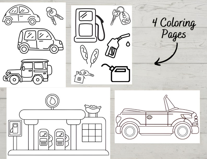 Pretend Play Gas Station Printable - Etsy