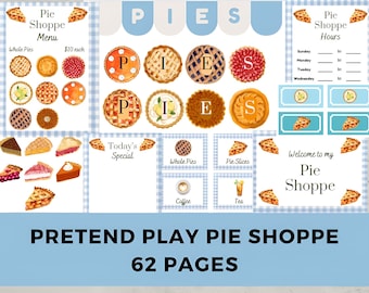 Pie Shop/ Bakery Pretend Play Printable for Kids Dramatic Play for ...