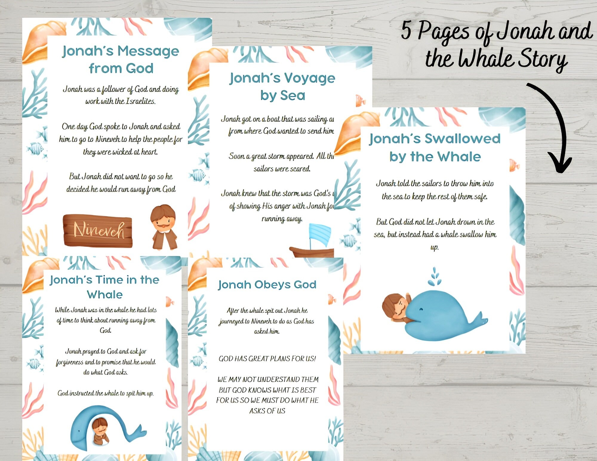 Jonah and the Whale Activity Printable - Etsy