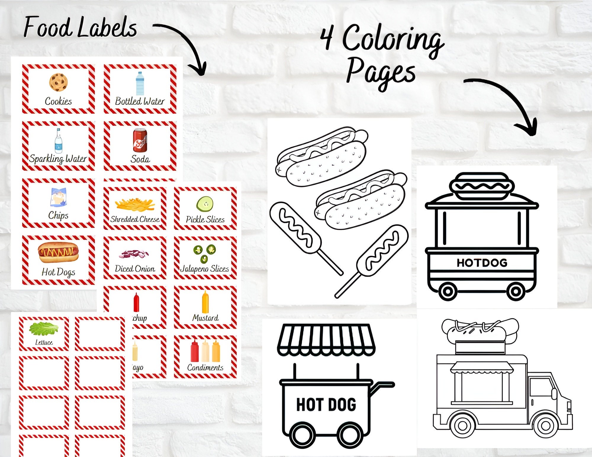Pretend Play Hot Dog Stand Printable - Etsy