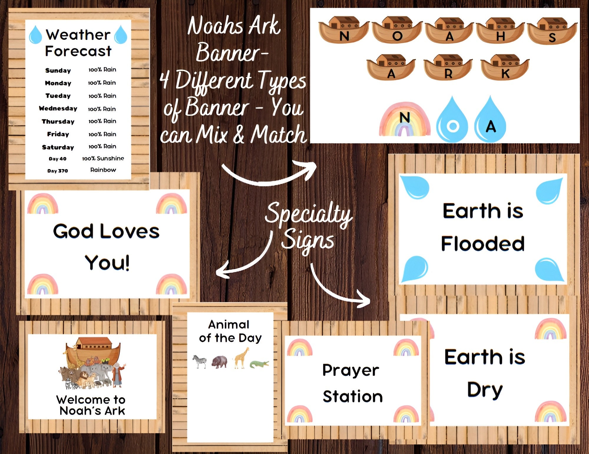 Pretend Play Noahs Ark Printable - Etsy