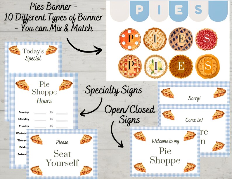 Pretend Play Pie Shoppe Printable - Etsy
