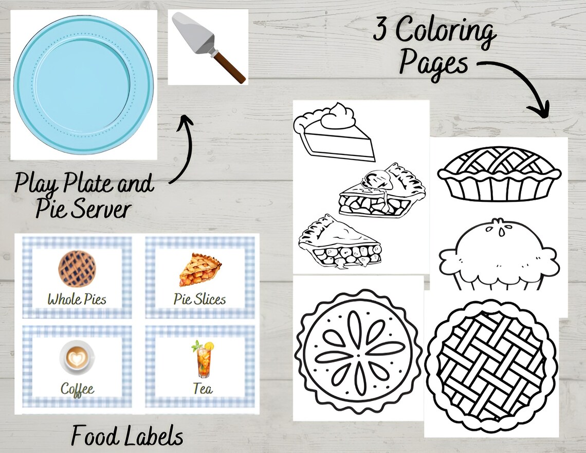 Pretend Play Pie Shoppe Printable - Etsy