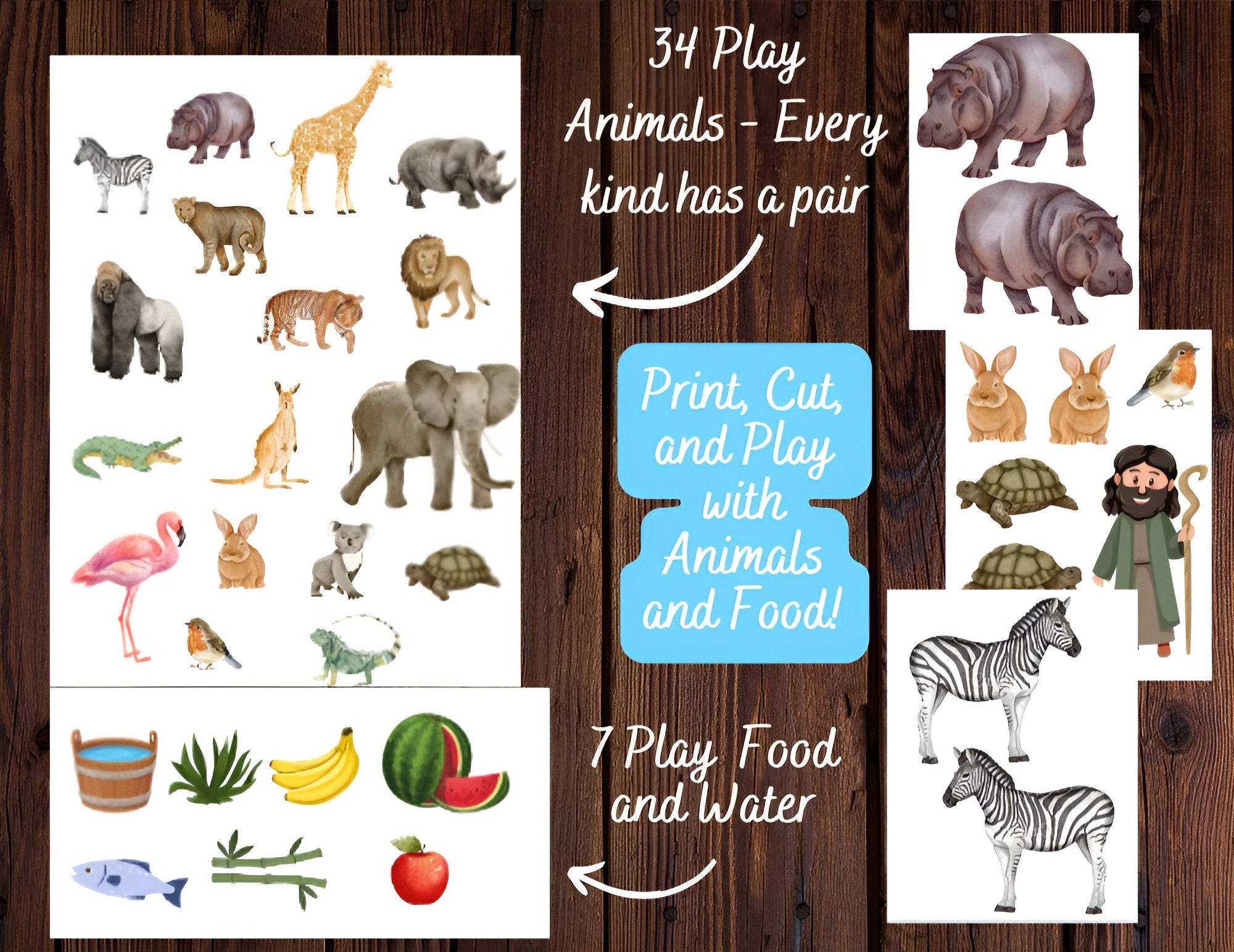 Pretend Play Noahs Ark Printable - Etsy