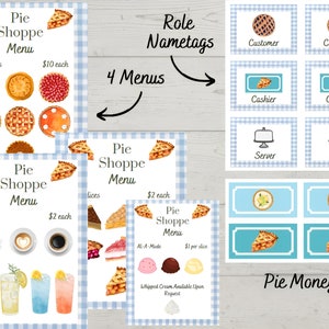 Pretend Play Pie Shoppe Printable - Etsy