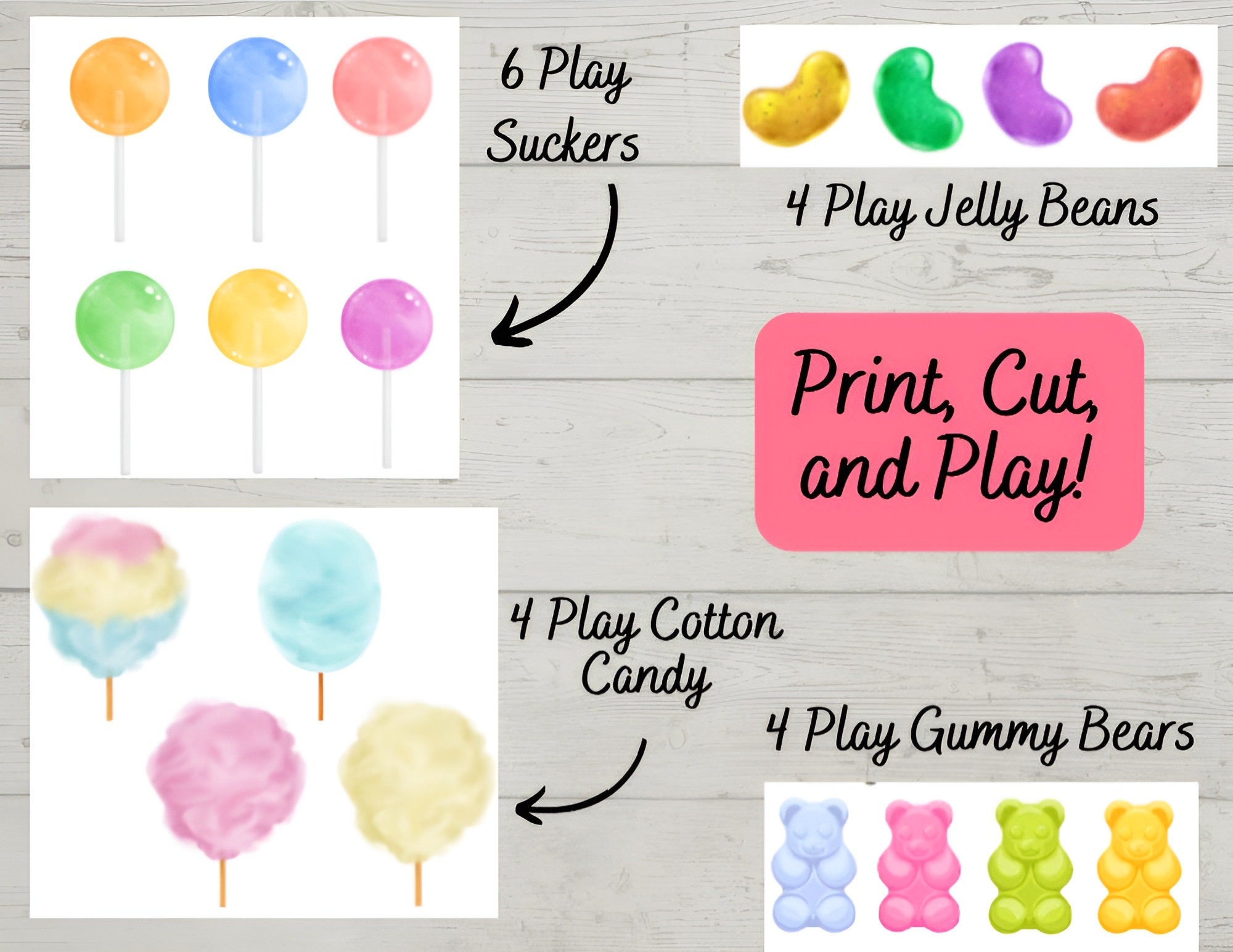 Pretend Play Candy Shoppe Printable - Etsy
