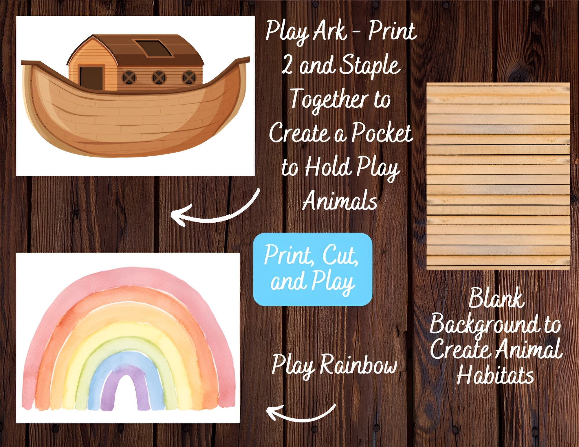 Pretend Play Noahs Ark Printable - Etsy