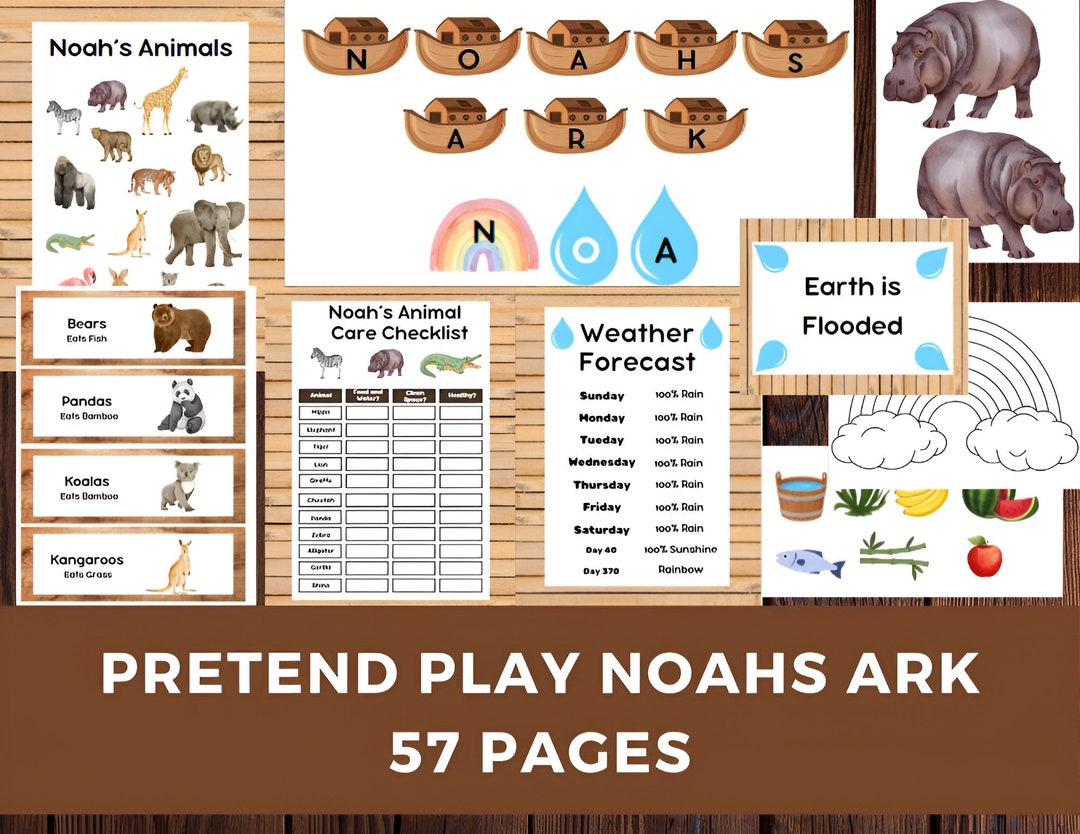 Pretend Play Noahs Ark Printable - Etsy