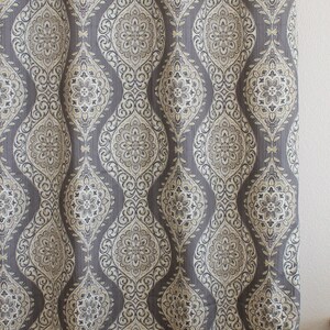 Pair 25 OR 50" Wide Waverly Moonlit Medallion Mineral Rod Panels Drapes Cafe Curtains Golden ...