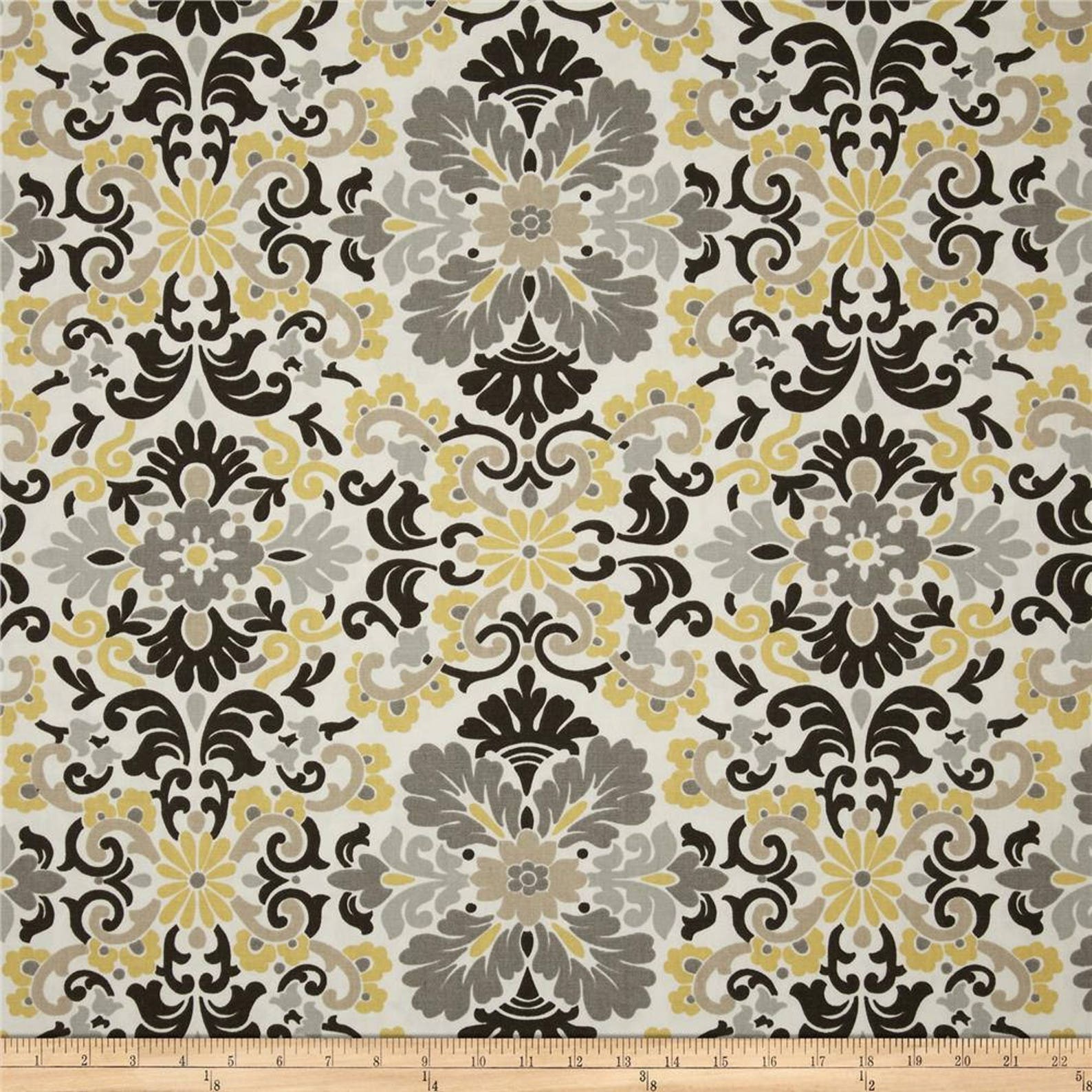 Pair25 OR 50 Wide Waverly Folk Damask Lemondrop - Etsy