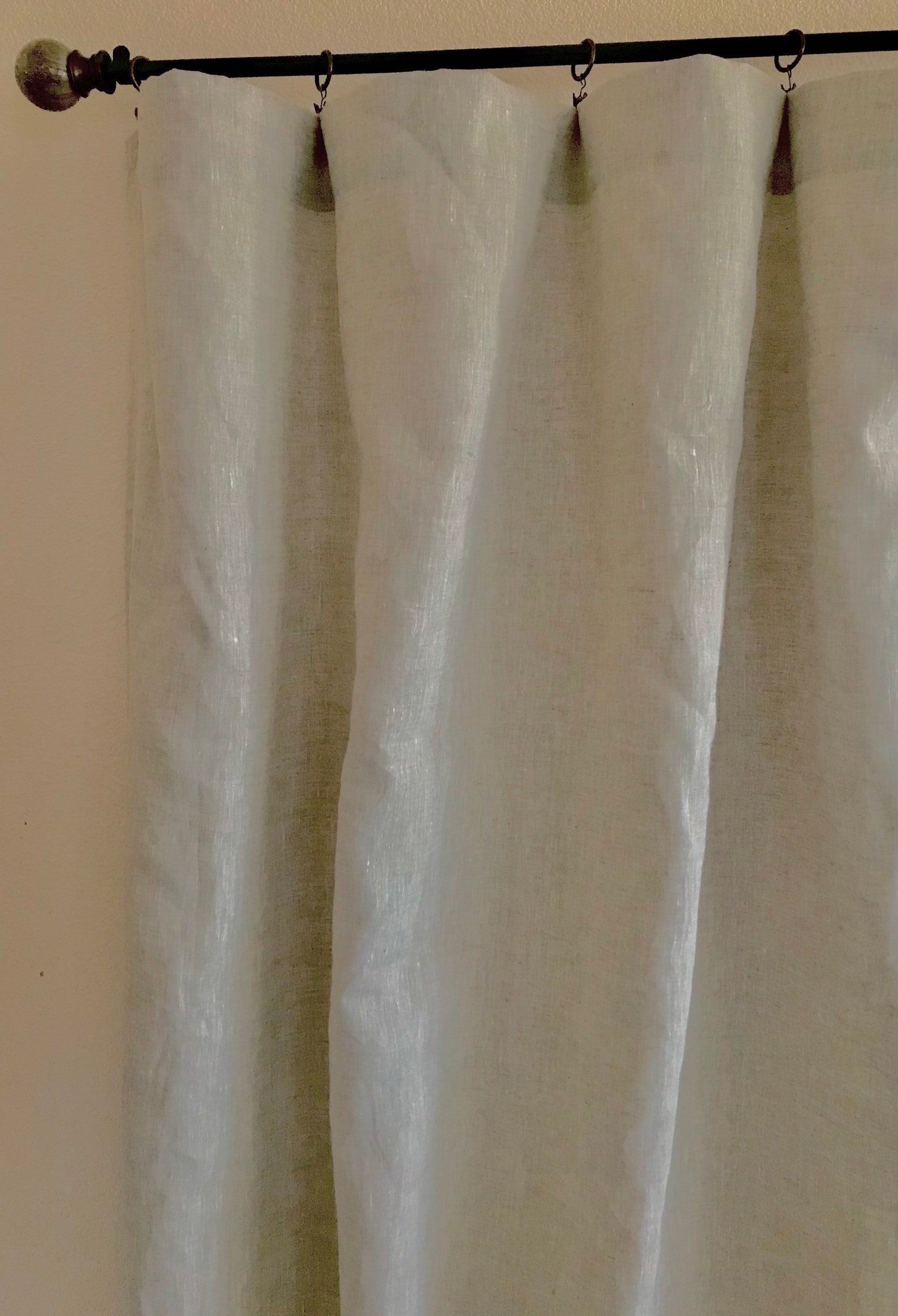 Pair 25 OR 50 Wide 100% Linen Solid Drapes Panels Cafe - Etsy